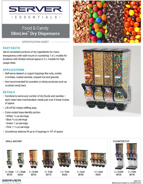 Server SlimLine™ Dry Dispensers - Gabriel Group